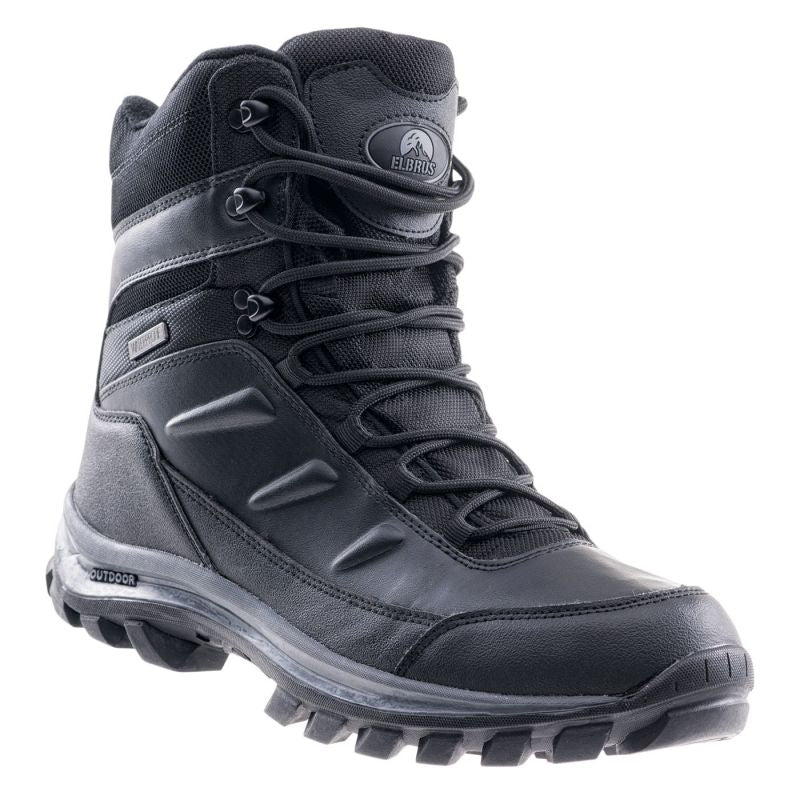 Elbrus Black Spike Mid Waterproof Mens Shoes - Black | Simply Hike UK